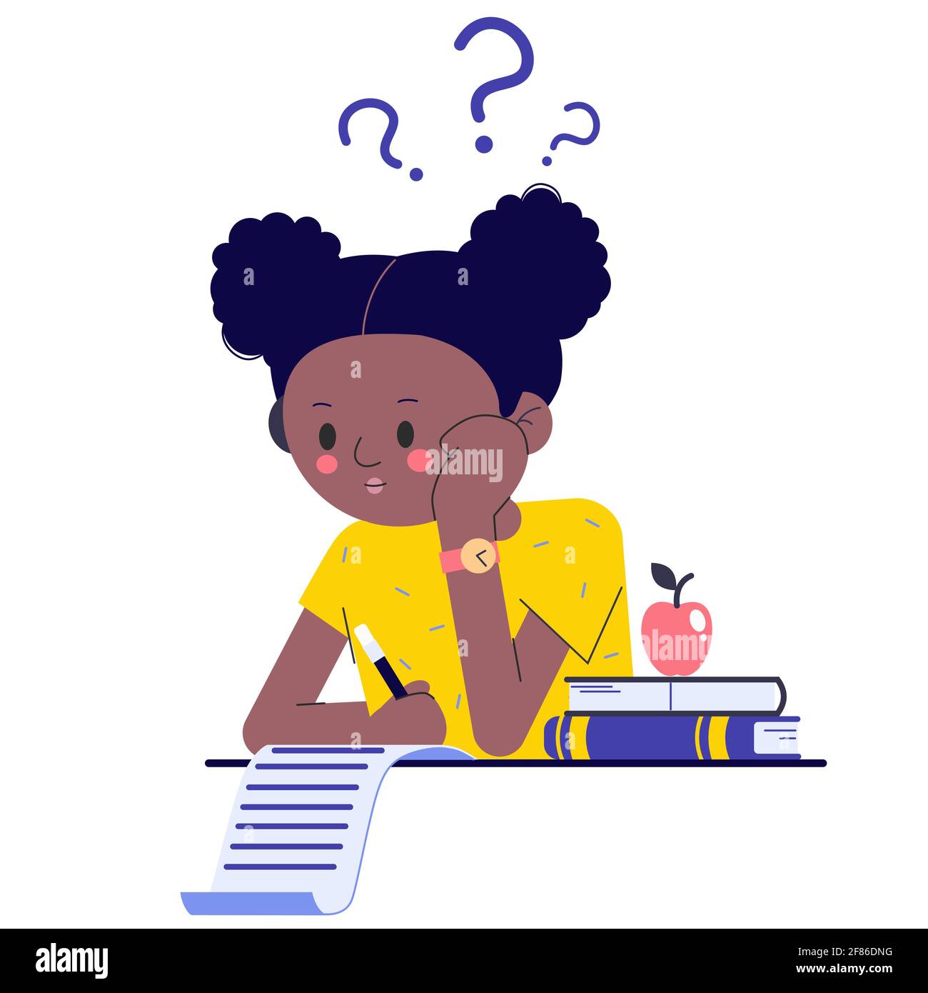 Black Kids Doing Homework Clipart