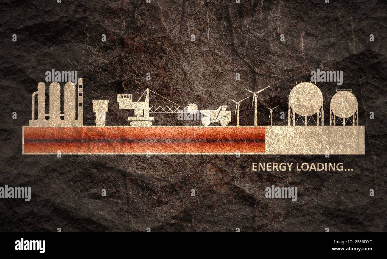 Energy, manufacturing and power concept. Sustainable energy generation ...