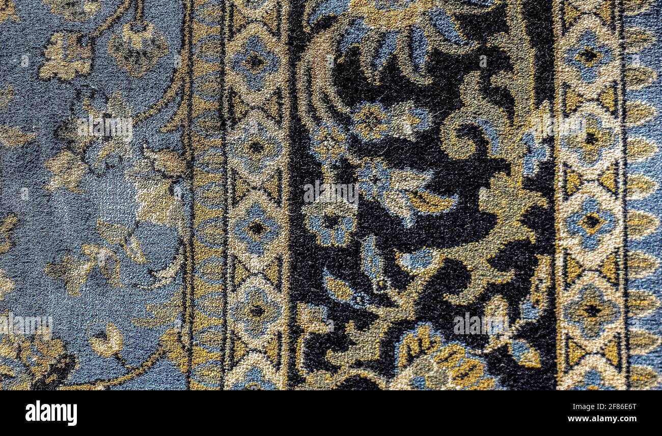 Indian carpet Texture, abstract ornament. Round mandala pattern, Middle ...