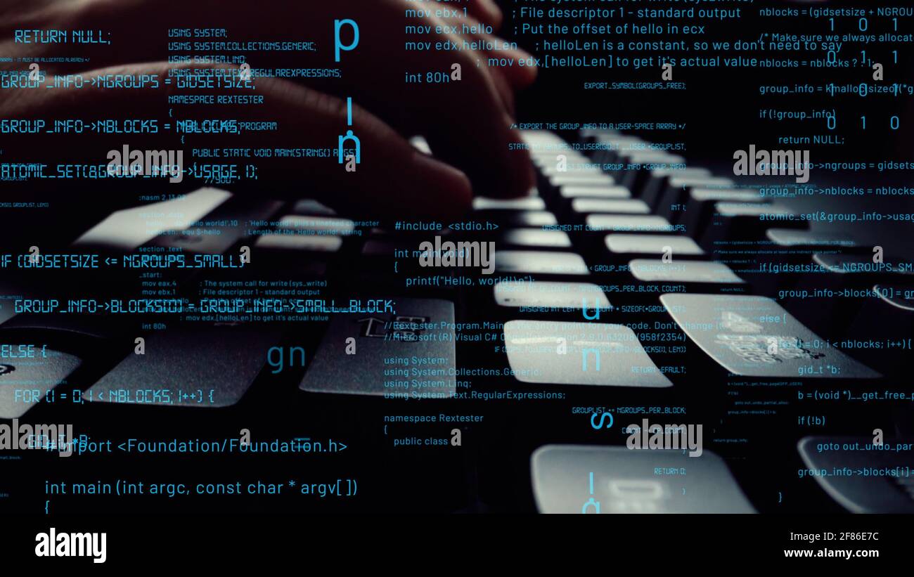 Digital coding overlay hi-res stock photography and images - Alamy