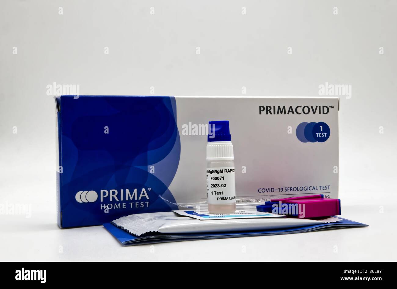 Prima Home Test. Primacovid Covid-19 Serological Test Stock Photo - Alamy