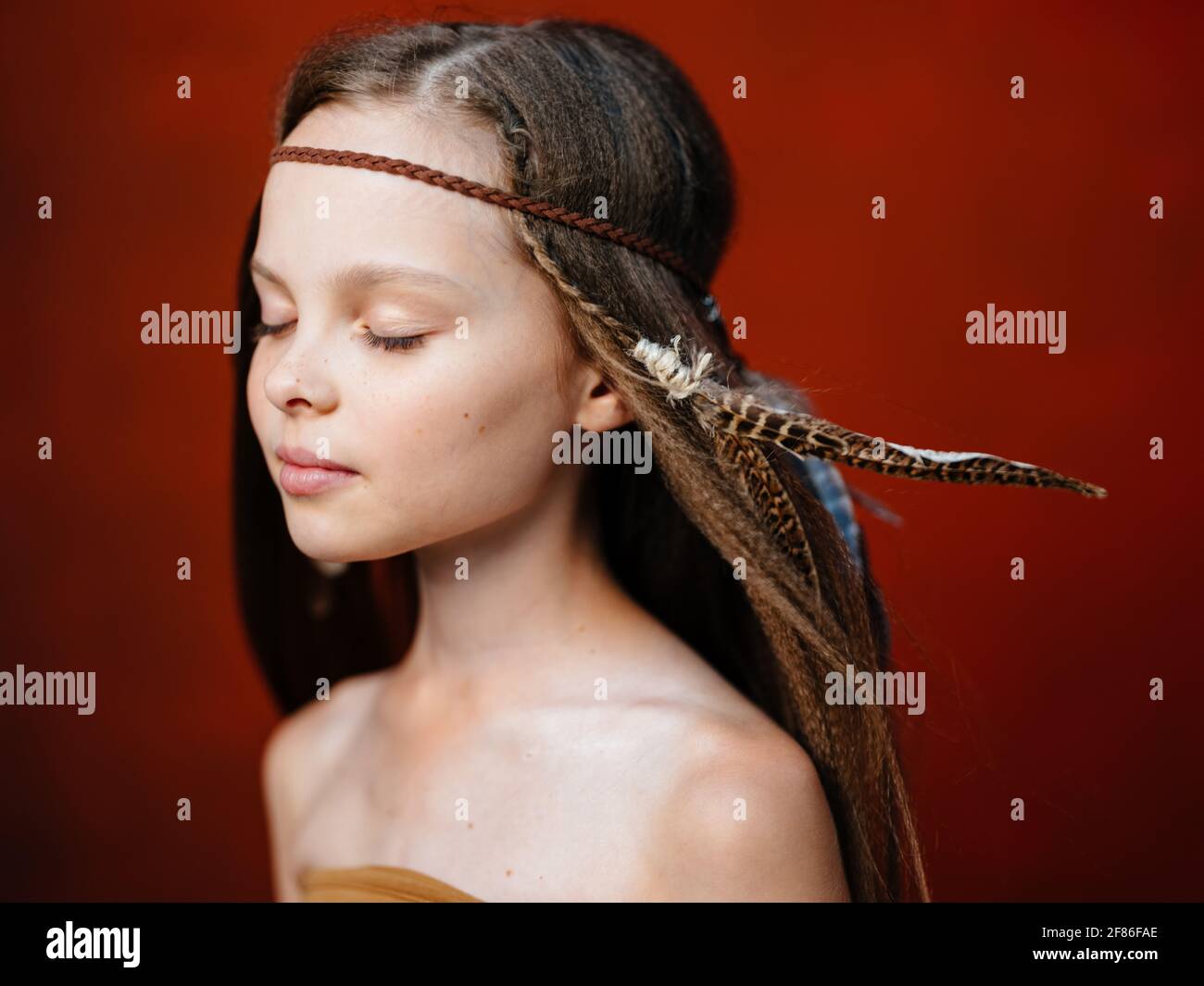 Woman Side View Face Wild Hair High Resolution Stock Photography and ...