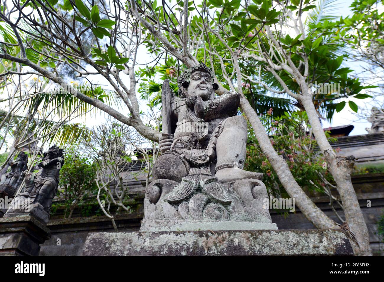 Sculptures of Guardians in front of the Ubud place in Bali, Indonesia ...