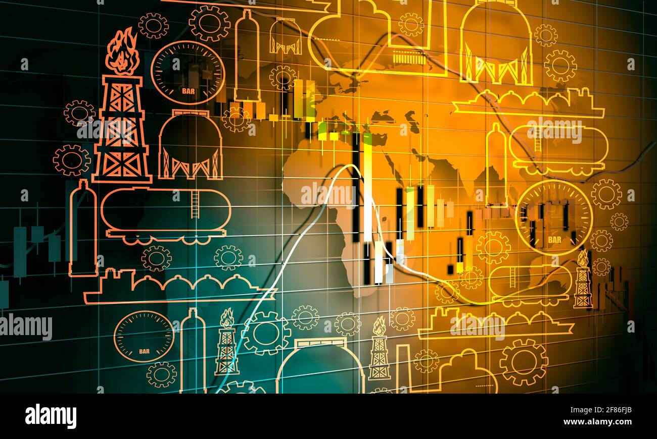 Energy and Power icons set. Design concept of natural gas industry ...