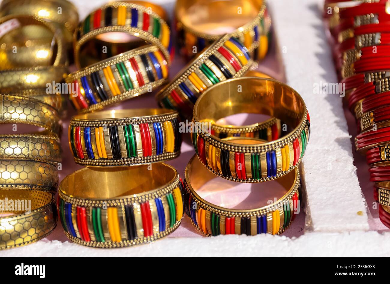 Colorful indian bangles bracelets hi-res stock photography and images ...