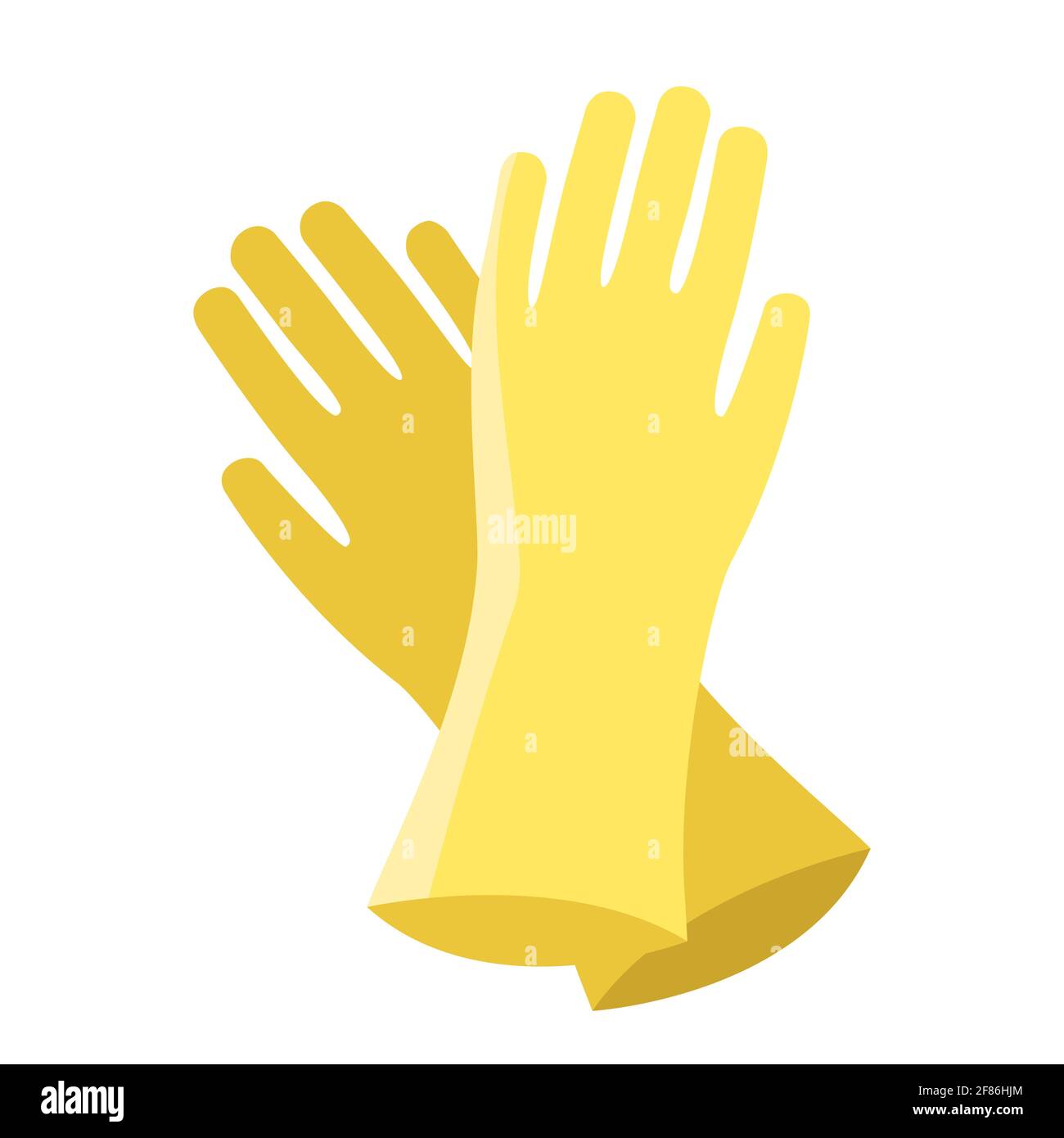 Cartoon vector illustration object yellow gloves Stock Vector Image ...