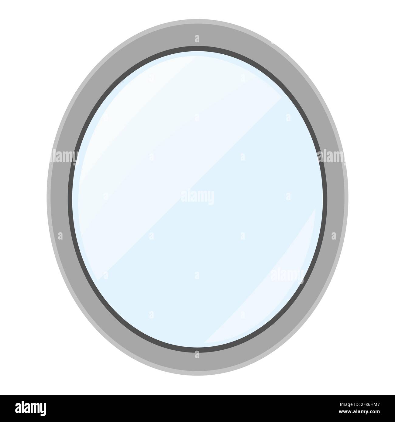 Cartoon vector illustration object oval mirror Stock Vector Image & Art ...