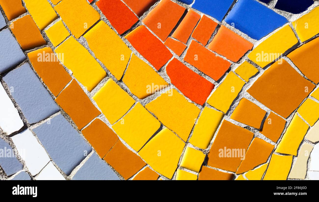 Stone pavement with colorful mosaic patterns Stock Photo - Alamy