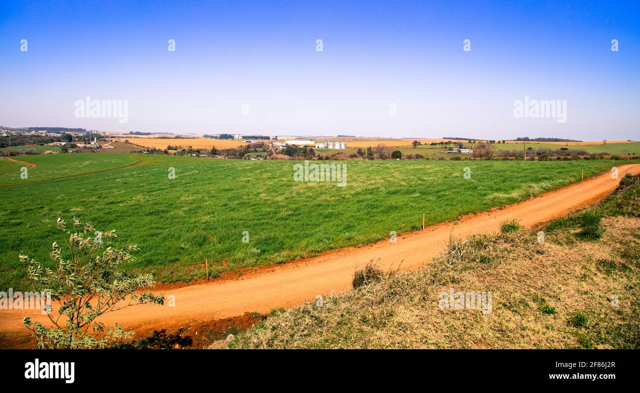 Rural landscape with beautiful greenery in Santa Catarina, Brazil Stock ...