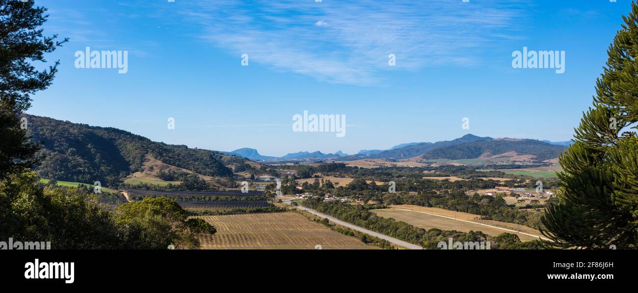 Rural landscape with beautiful greenery in Santa Catarina, Brazil Stock ...