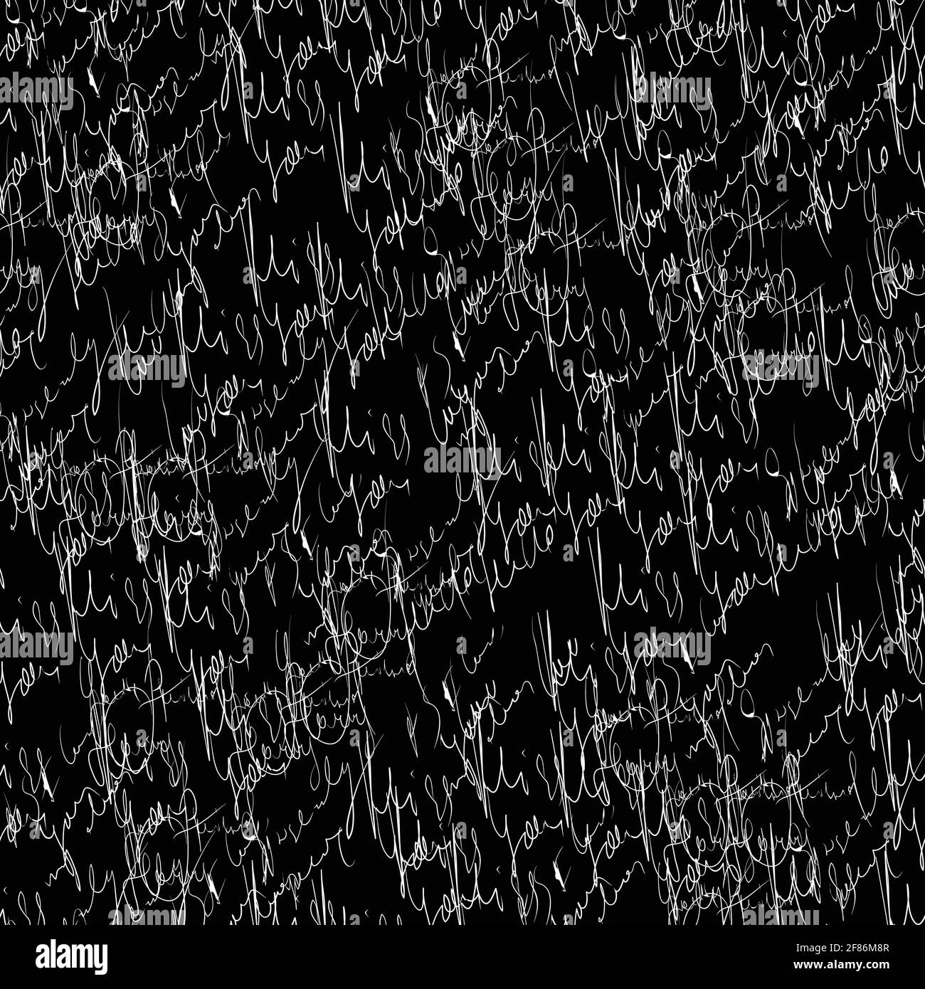 Seamless vector pattern. White text on a black background Stock Vector ...