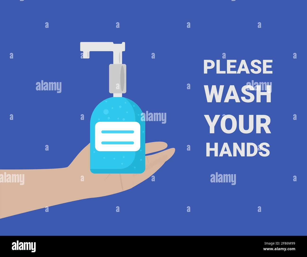 Wash your hands poster for medical design vector illustration. Hand ...