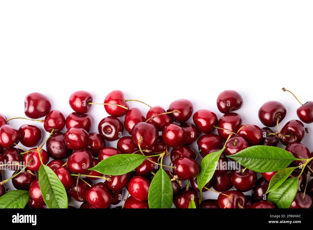 background made of sweet cherry fruits isolated on white background ...