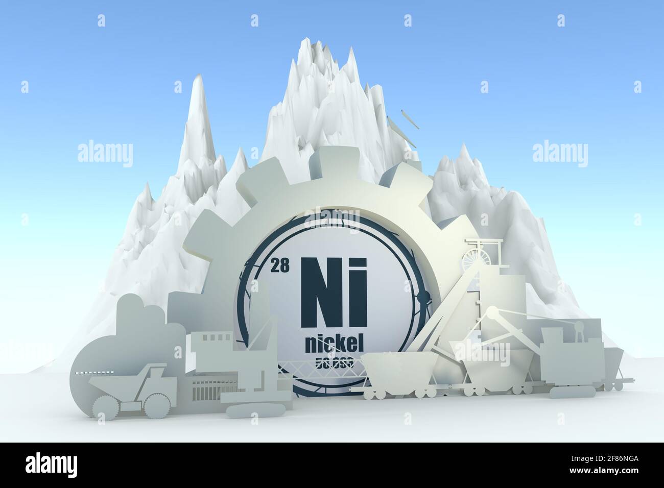 Gear with energy relative silhouettes. Design set of coal mining ...