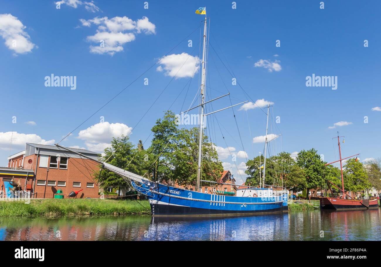 Historic sailing ship at the quayside in Haren, Germany Stock Photo - Alamy