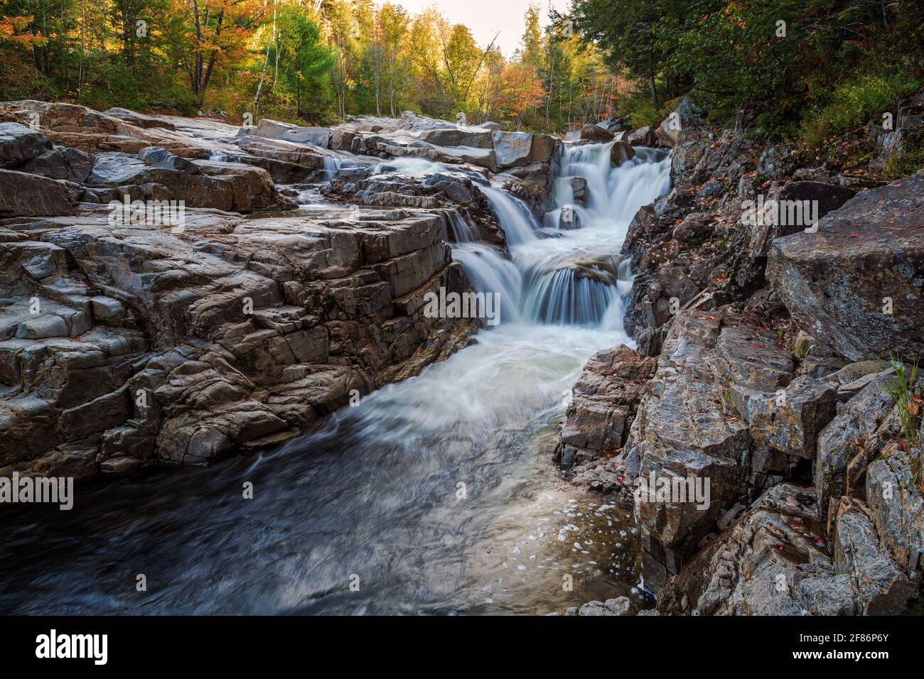 Waterfalls of New Hampshire in Fall Season Stock Photo - Alamy