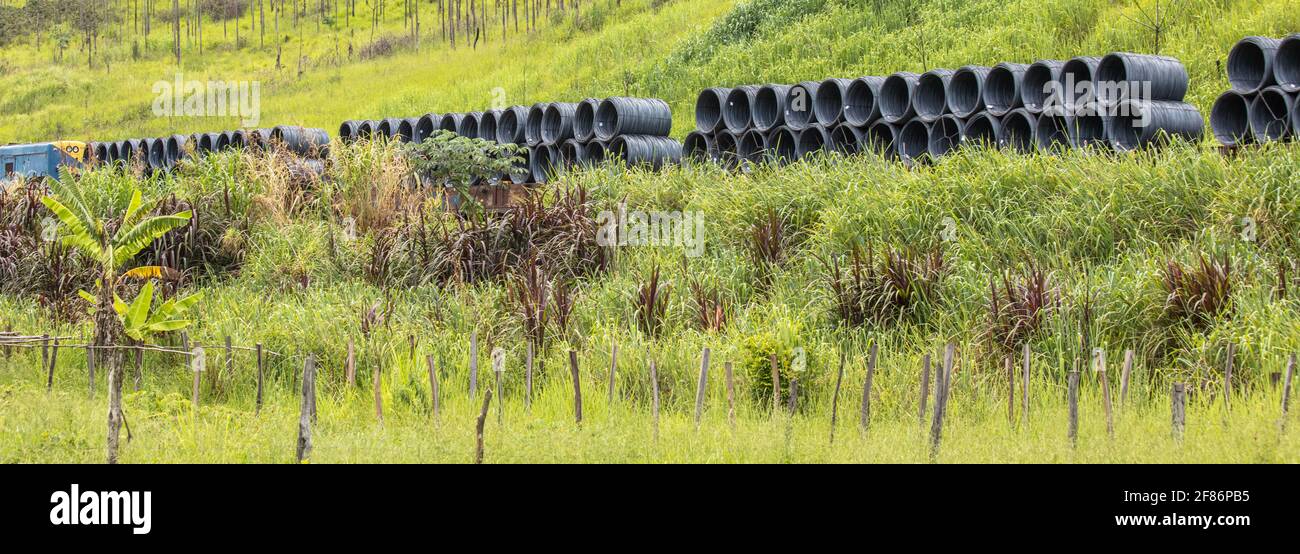 Transporting industrial pipes hi-res stock photography and images - Alamy