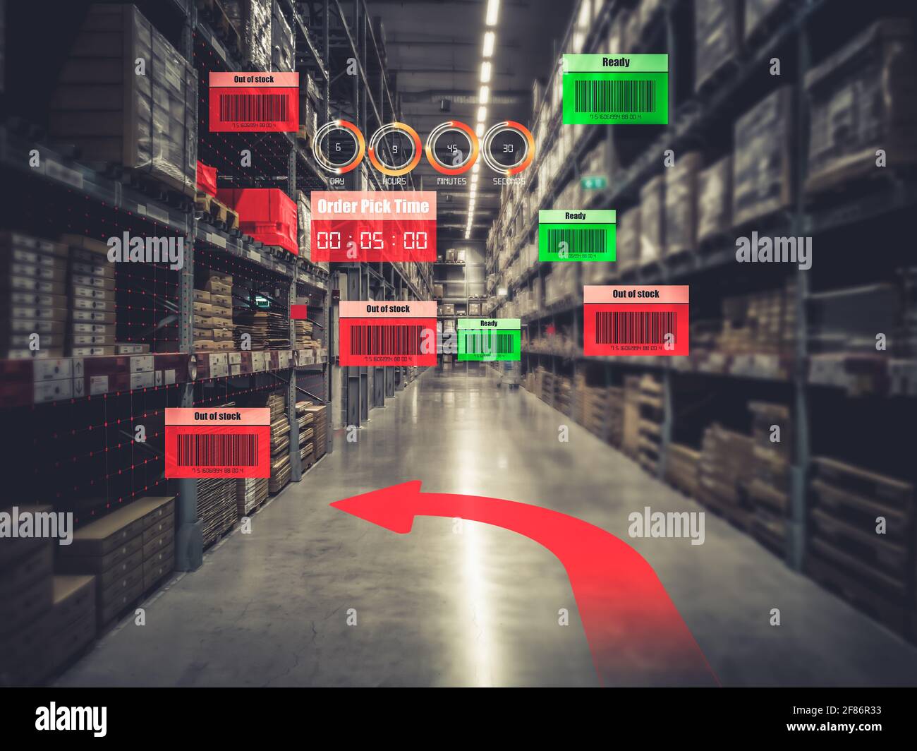 Smart warehouse management system using augmented reality technology to identify package picking ...