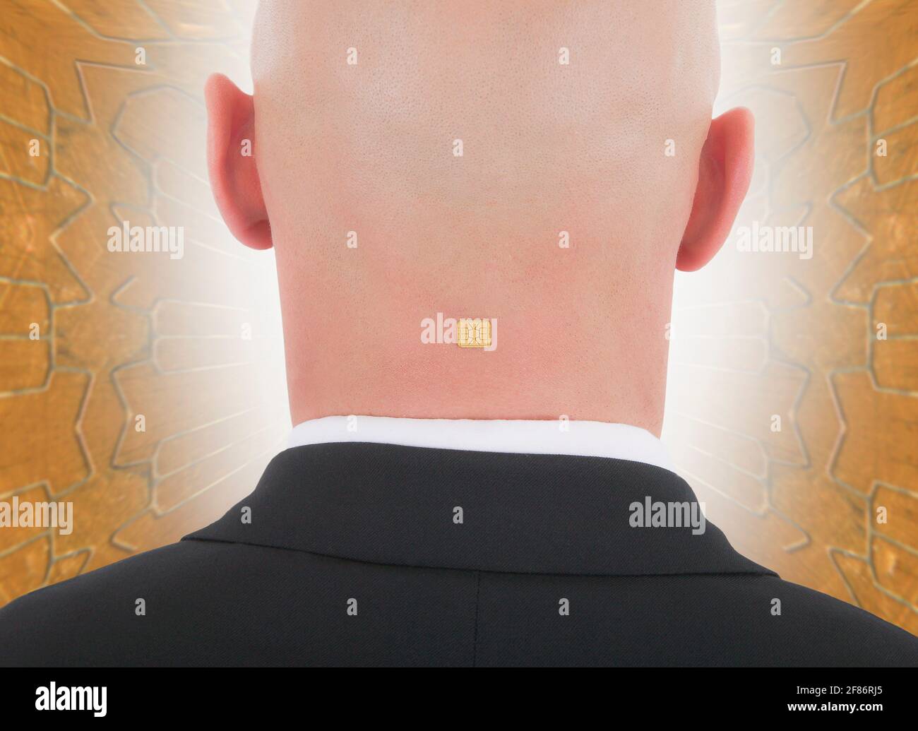 Back of head and computer hi-res stock photography and images - Alamy