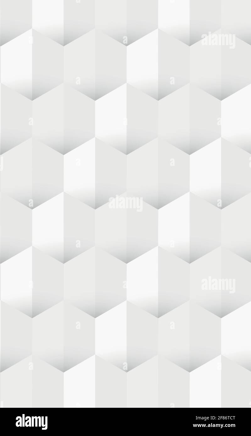 Abstract pattern background texture, many identical white hexagons ...