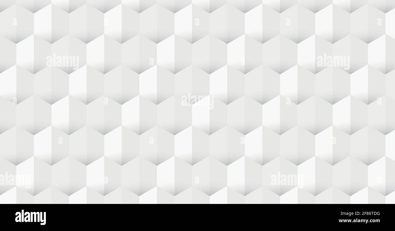 Abstract pattern background texture, many identical white hexagons ...