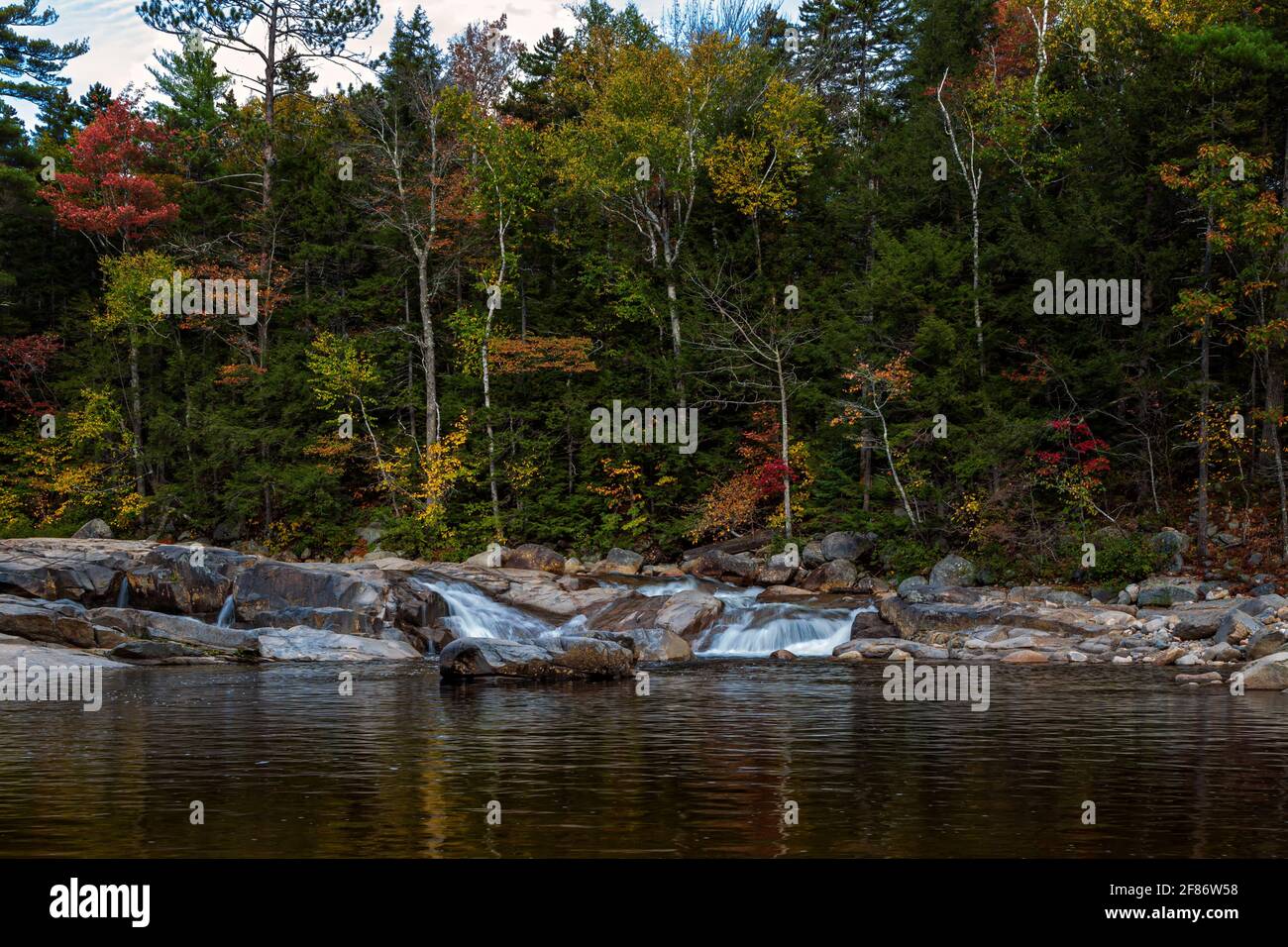 Waterfalls of New Hampshire in Fall Season Stock Photo - Alamy