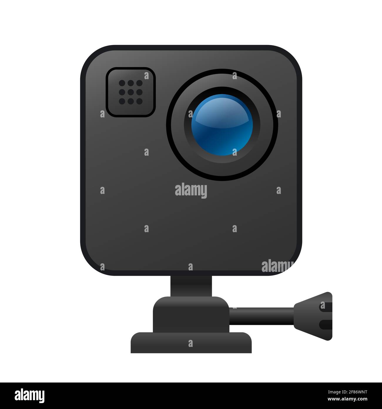 Illustration of the action camera icon on the white background Stock ...