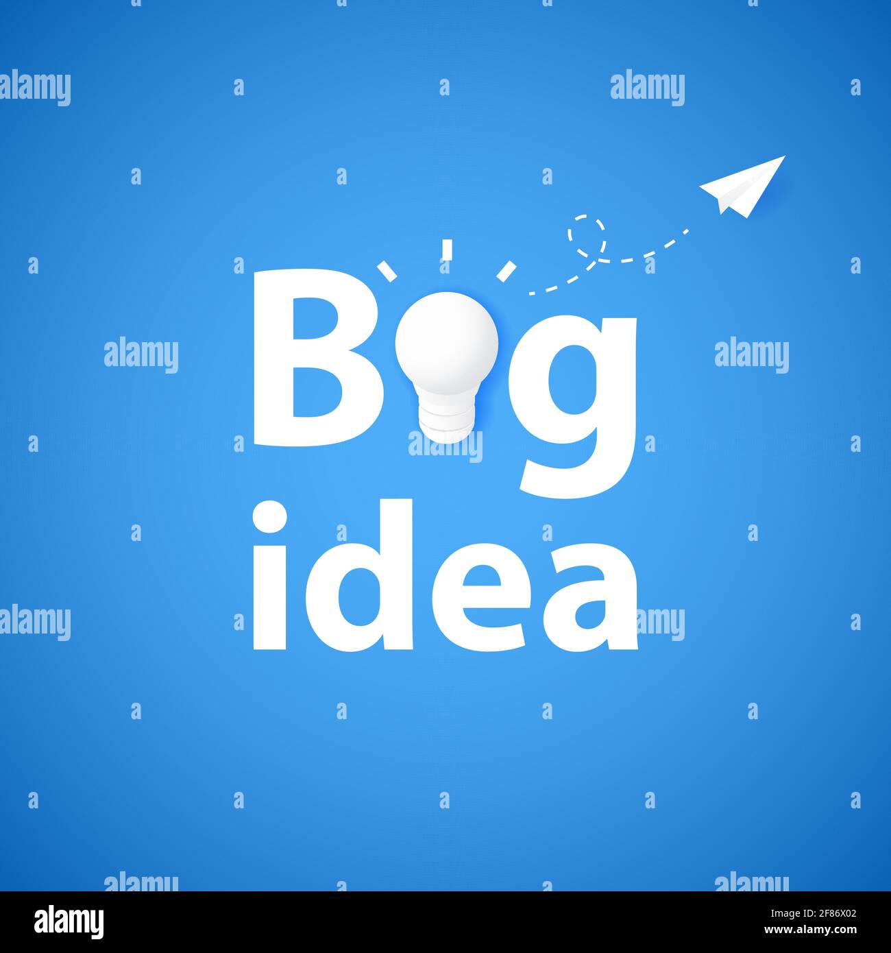 The concept of big idea, creativity and inspiration. White light bulb ...