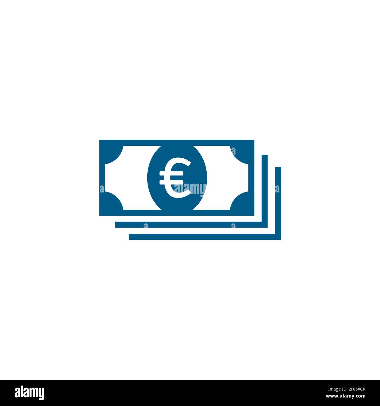 Money Blue Icon On White Background. Blue Flat Style Vector ...