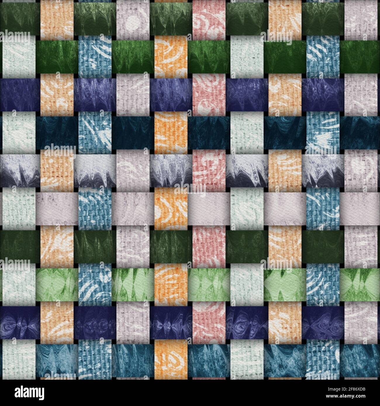 Seamless weave strip colorful ribbon pattern print Stock Photo - Alamy