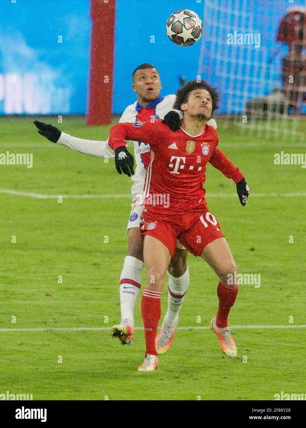 Munich, Deutschland. 07th Apr, 2021. from left Kylian Mbappe (PSG) in a ...