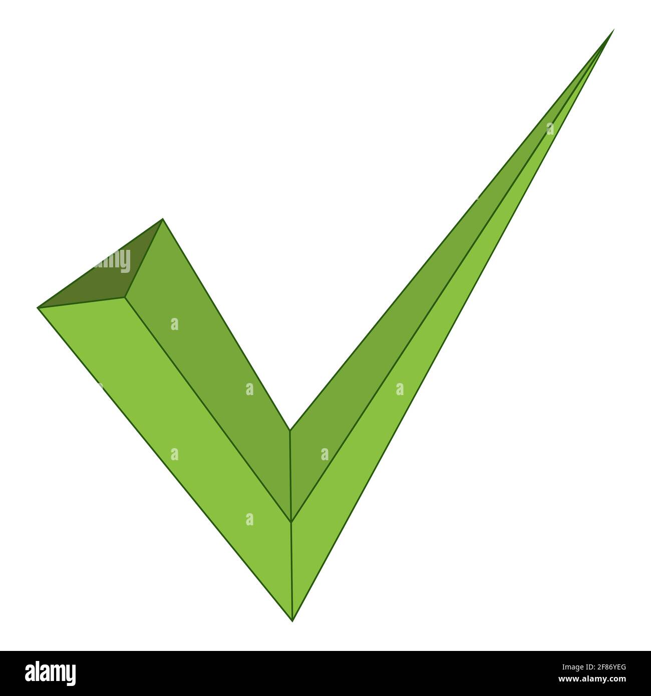 3d sign approval accepted check mark, vector symbol yes ok flat, vector ...