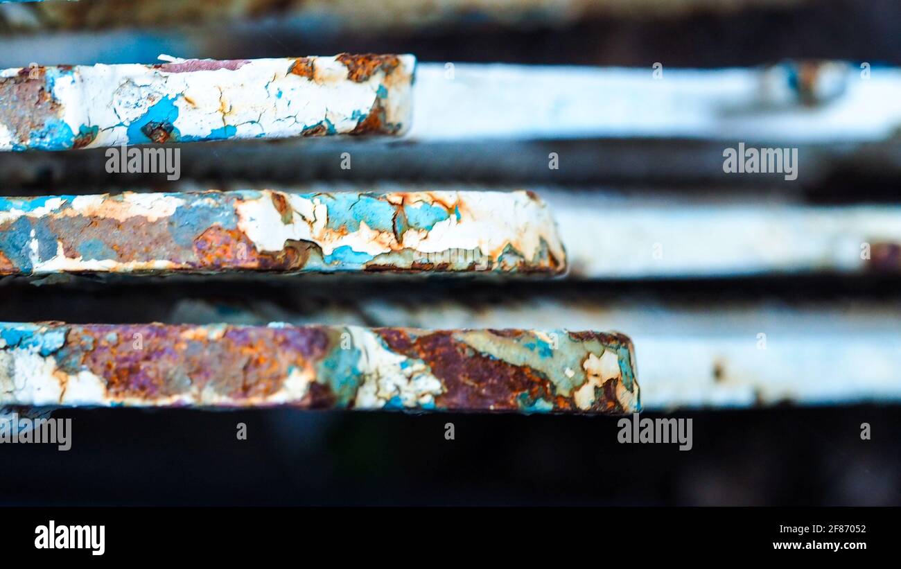 Genuine Vintage wrought iron panels with surface rust and beautiful ...