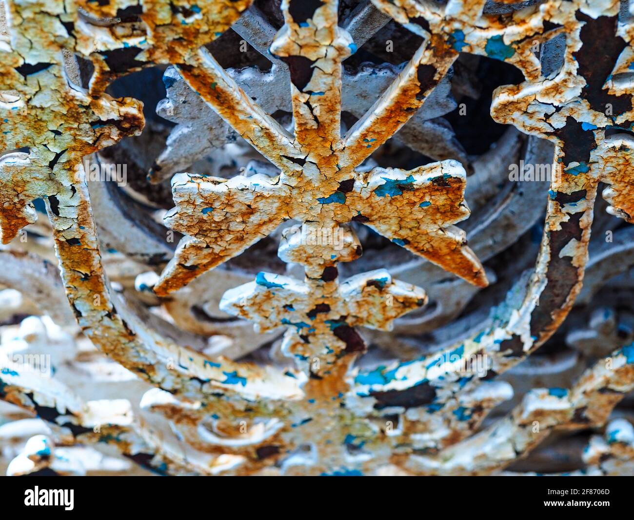 Genuine Vintage wrought iron panels with surface rust and beautiful ...