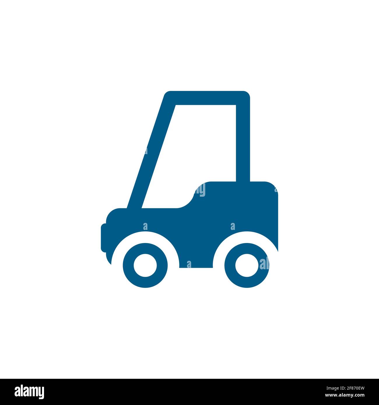 Nano Car Blue Icon On White Background. Blue Flat Style Vector ...