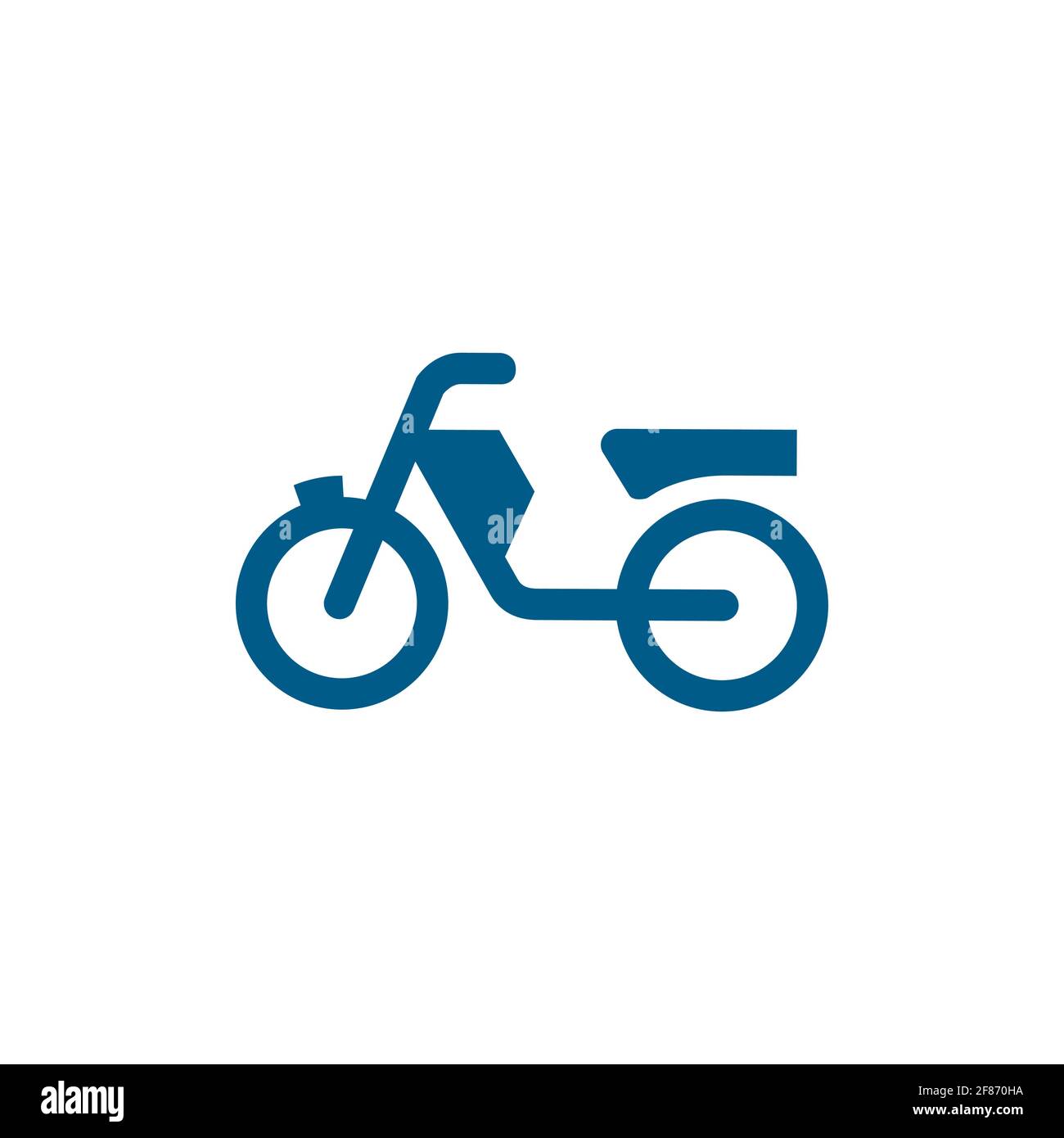 Motorcycle Blue Icon On White Background. Blue Flat Style Vector ...
