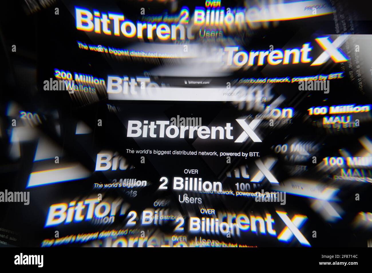 Milan, Italy - APRIL 10, 2021: BitTorrent logo on laptop screen seen ...