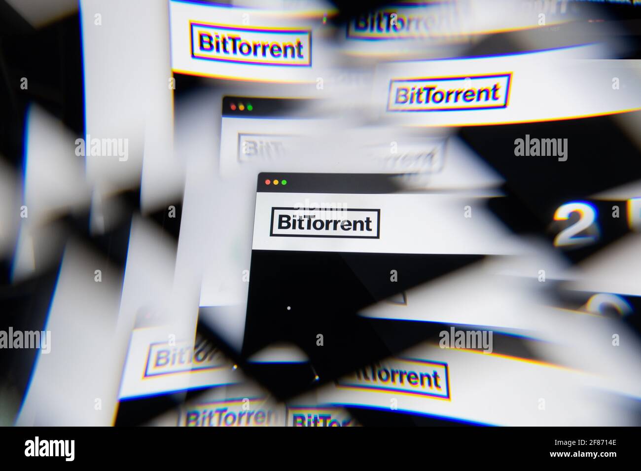 Milan, Italy - APRIL 10, 2021: BitTorrent logo on laptop screen seen ...