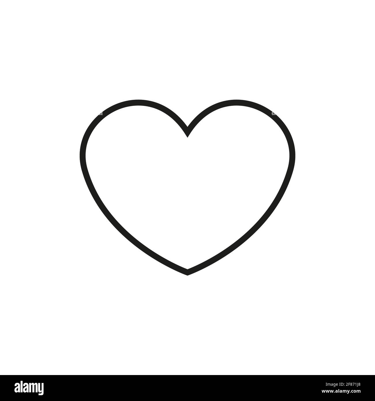Heart icon in linear design isolated vector signs Stock Vector Image ...