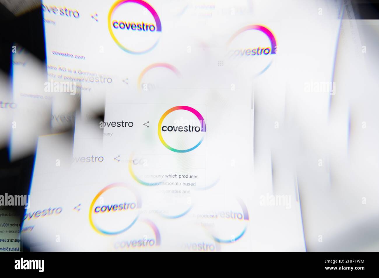 Milan, Italy - APRIL 10, 2021: Covestro logo on laptop screen seen ...