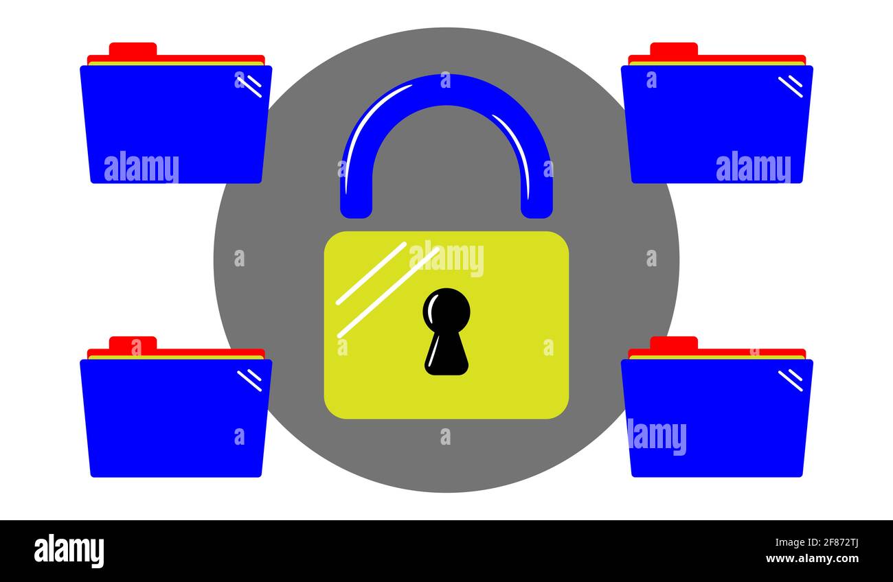 Illustration of a data protection concept Stock Photo - Alamy