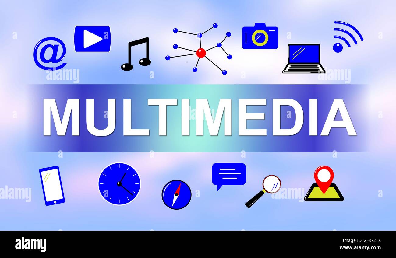 Illustration of a multimedia concept Stock Photo - Alamy