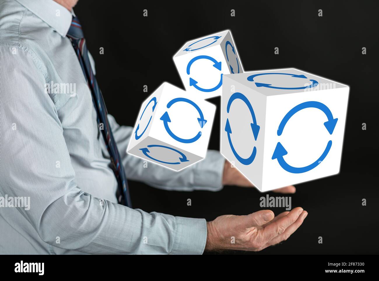 Upgrade concept above hand hi-res stock photography and images - Alamy