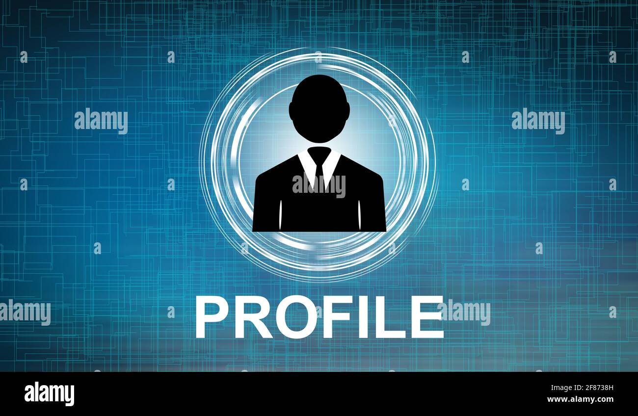 Illustration of a profile concept Stock Photo - Alamy
