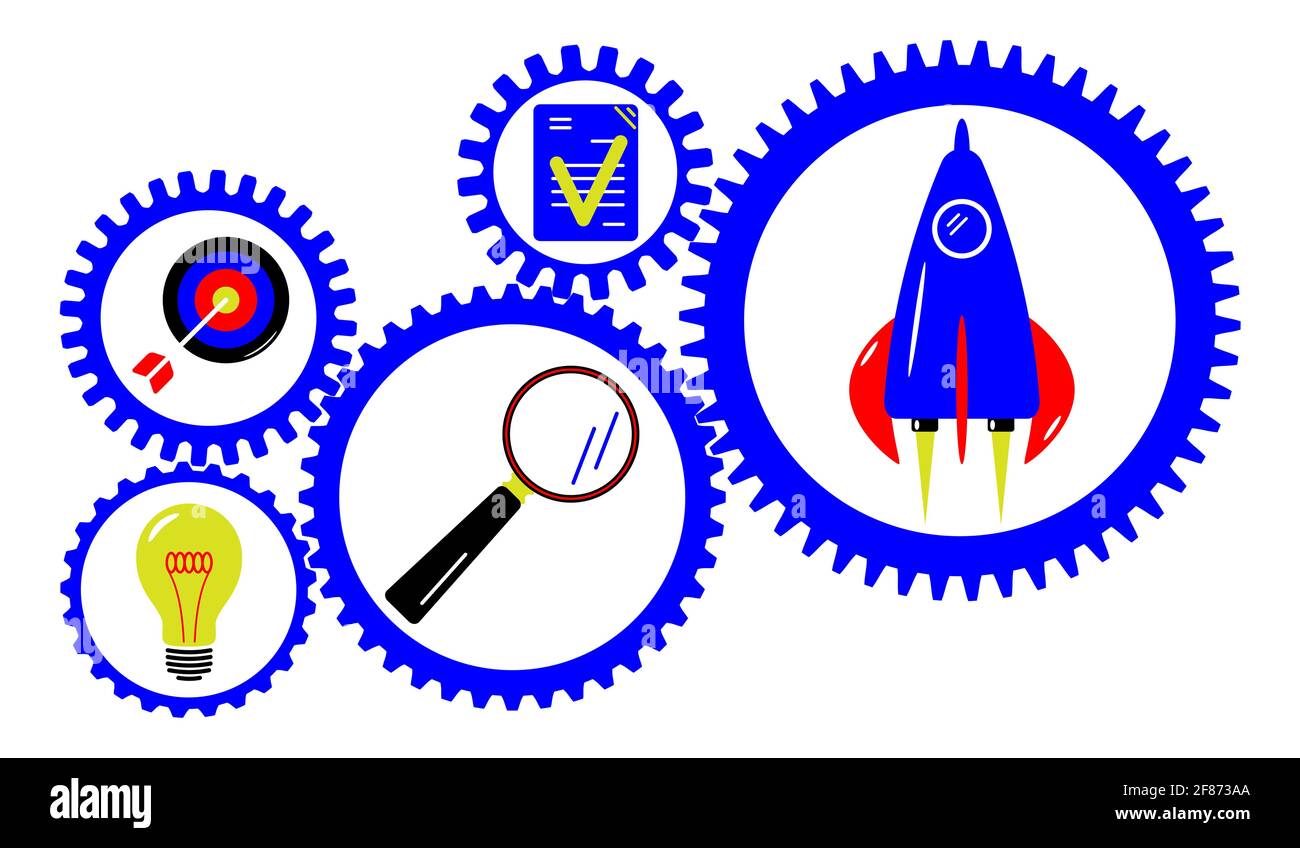 Illustration of a business process concept Stock Photo - Alamy