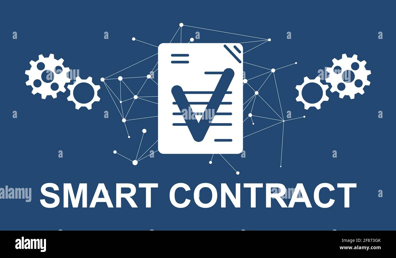Illustration of a smart contract concept Stock Photo - Alamy