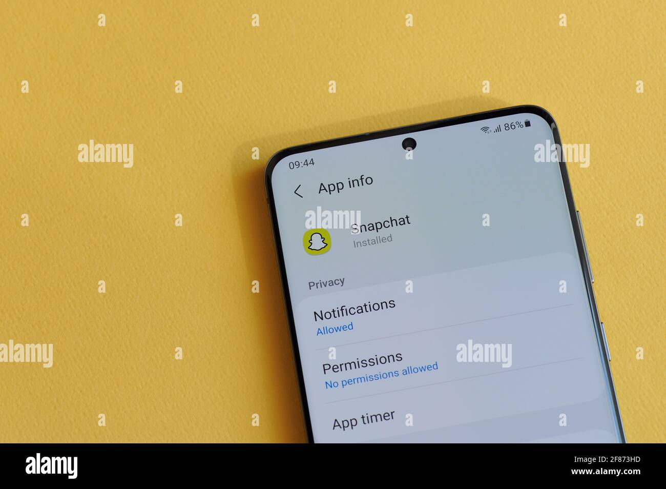 New york, USA - April 12, 2021: Changing privacy setting in snapchat ...