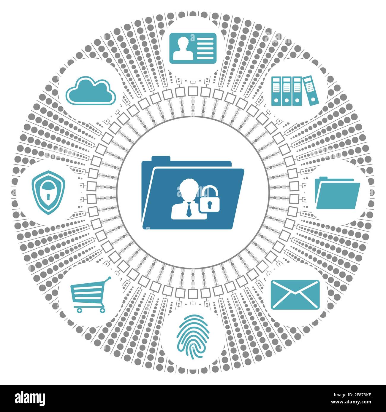 Personal data protection icons Cut Out Stock Images & Pictures - Alamy