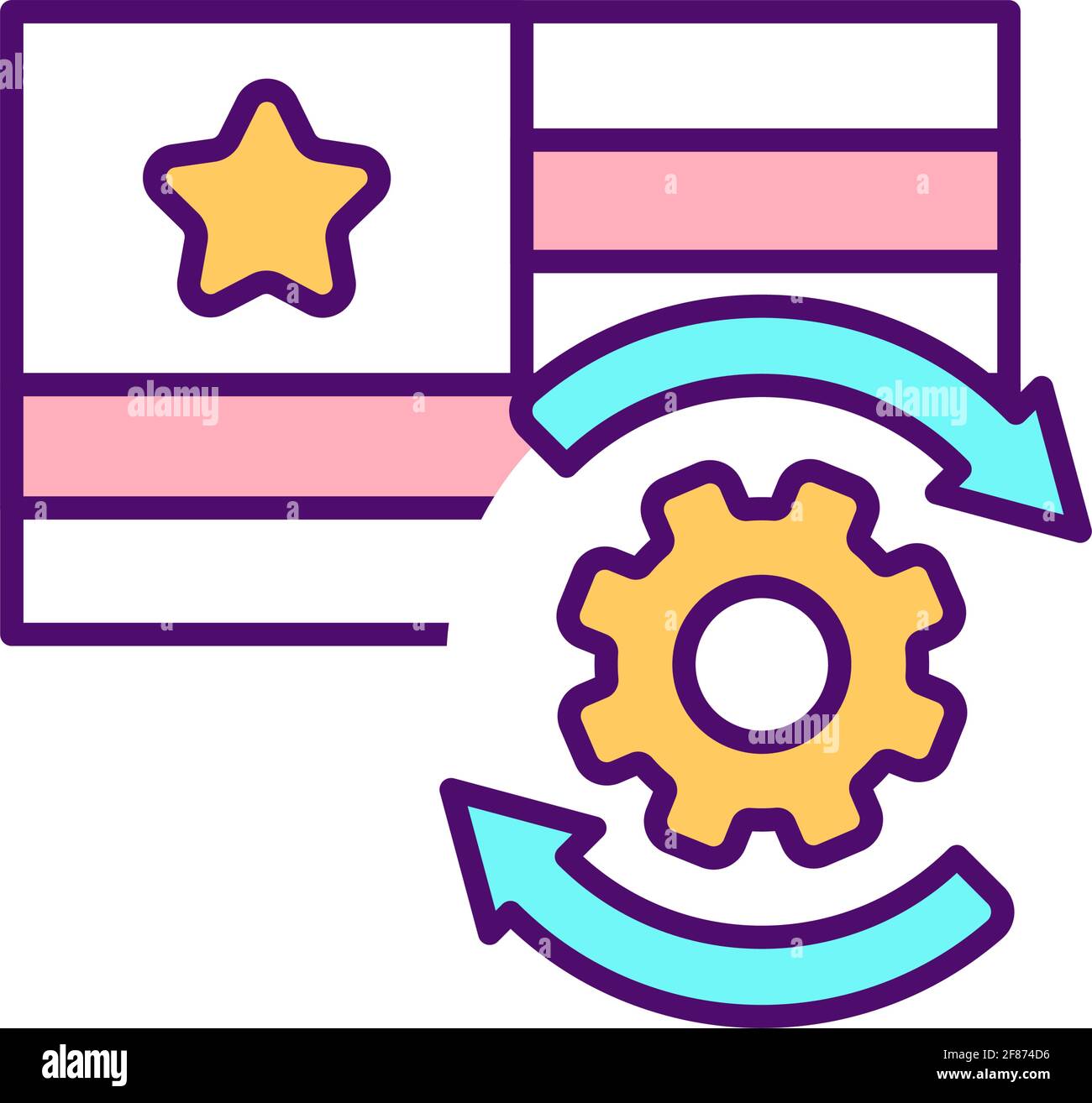 Preferred language RGB color icon Stock Vector Image & Art - Alamy