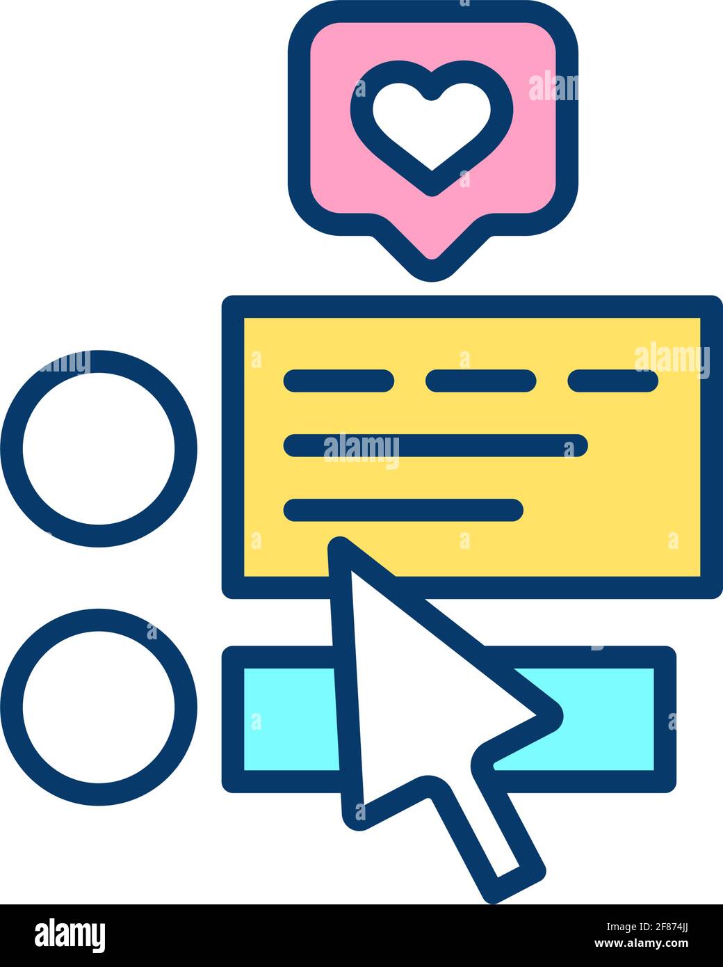 Online survey line filled Stock Vector Images - Alamy